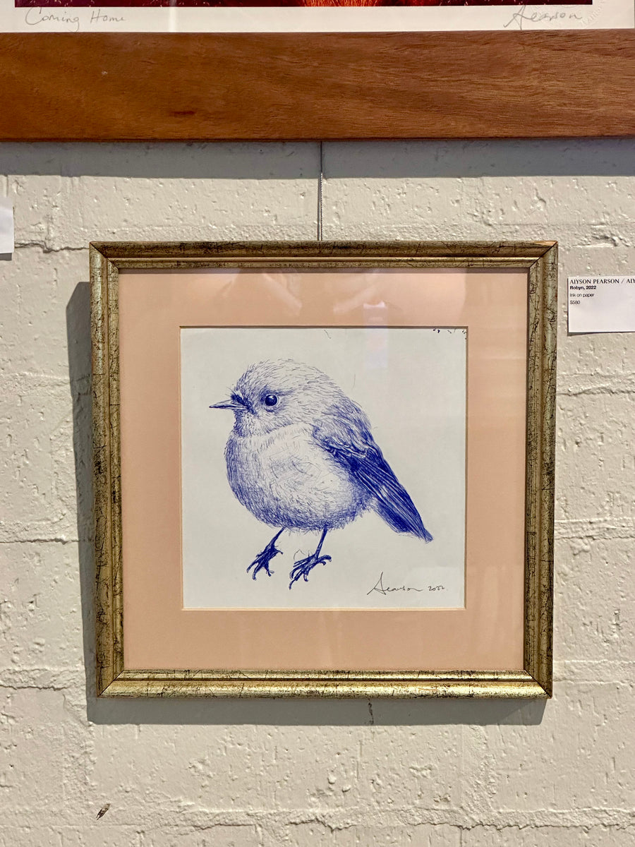 Robyn, 2022 | Original drawing | Blue Biro – Alykat Creative